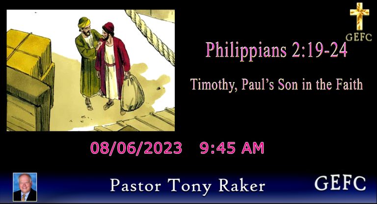 Timothy, Paul’s Son in the Faith | Grace Evangelical Free Church